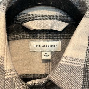 Free Assembly | Jackets & Coats | Free Assembly Black Cream Plaid ...